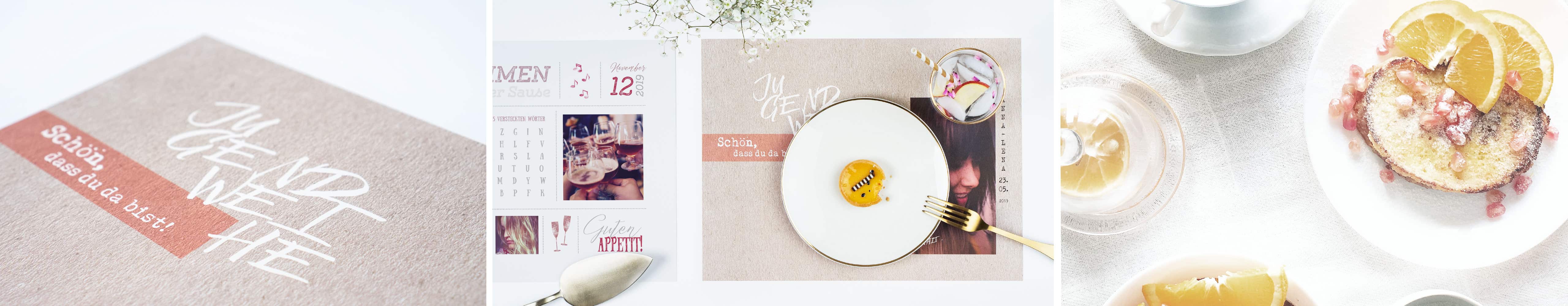 Tischsets: bequem online mit eigenem Text & Foto gestalten